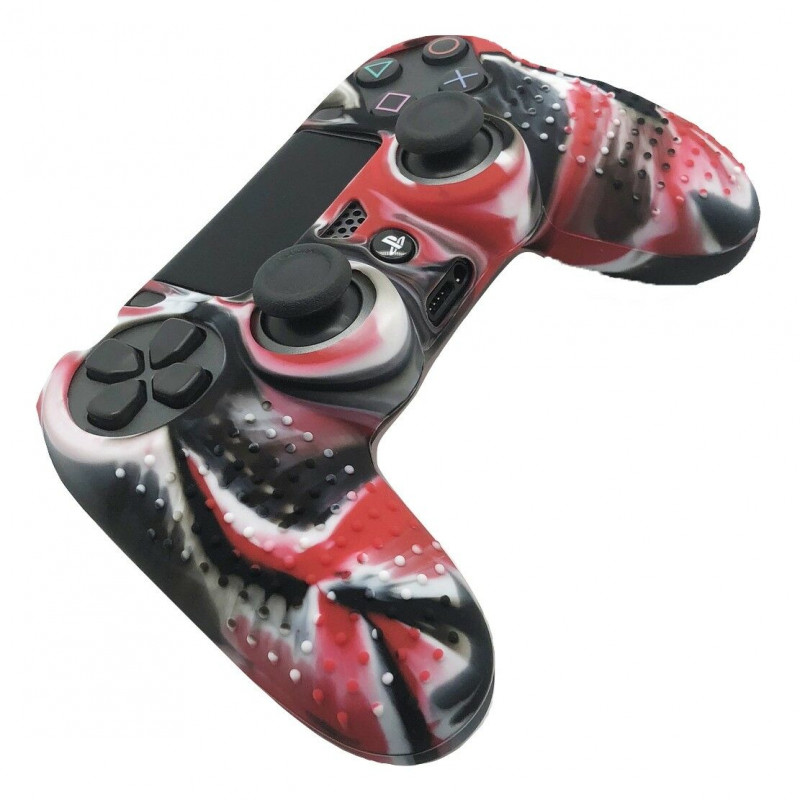 Texture Silicone Rubber Case Grips Protect Cover Skin for PS4 ...