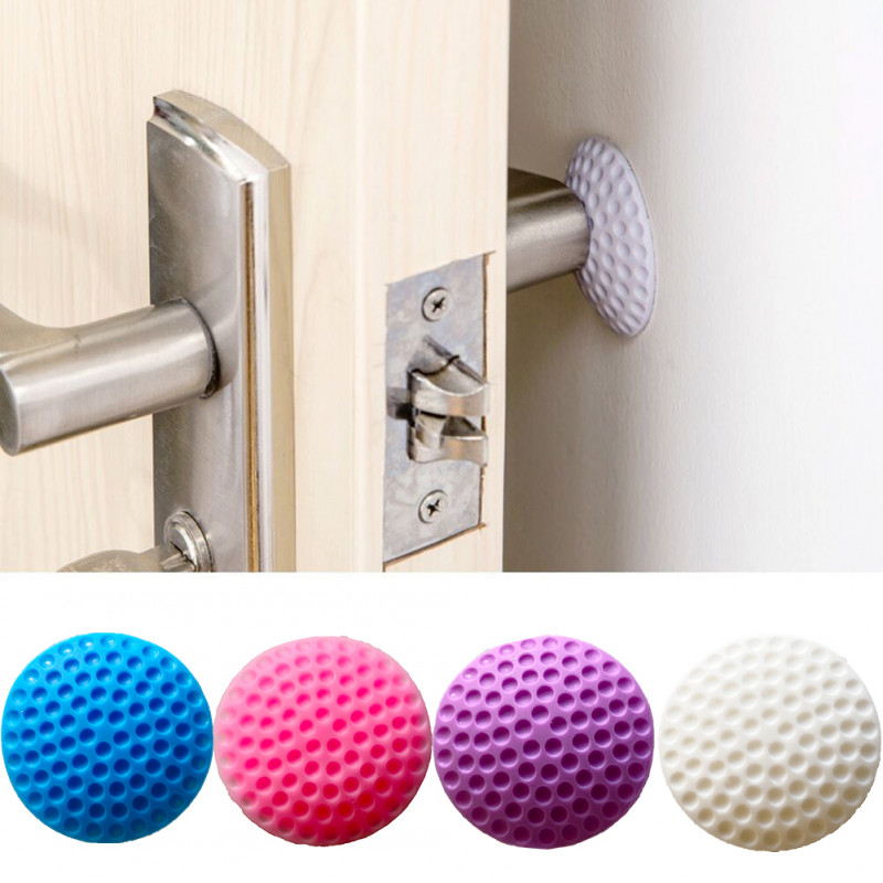 4 x Wall Protector Self Adhesive Rubber Stop Door Handle Bumper Guard ...